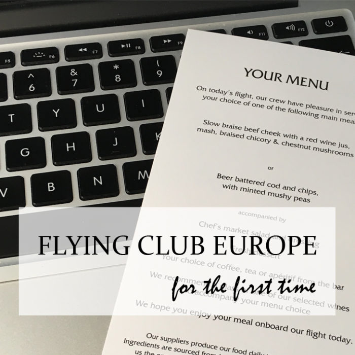 Flying Club Europe for the first time
