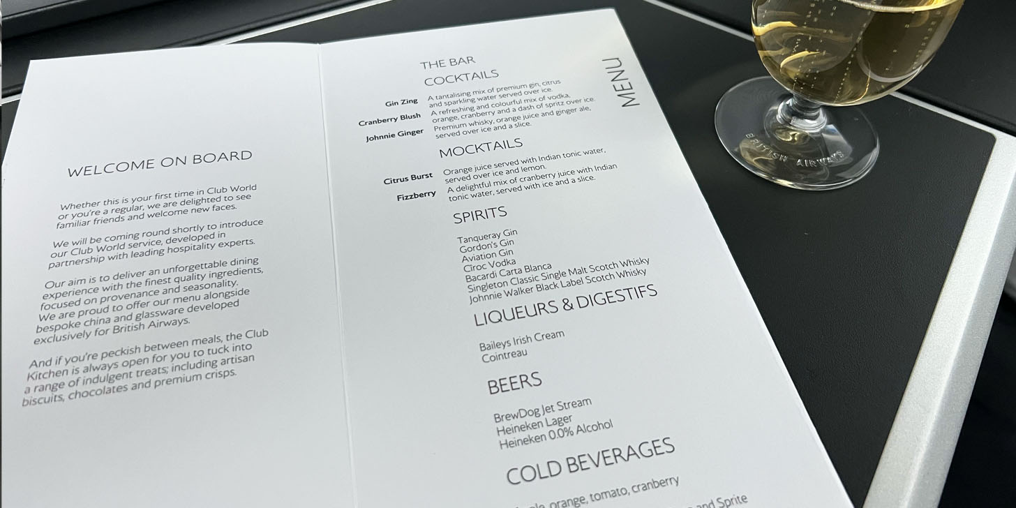 My experience flying BA Business Class